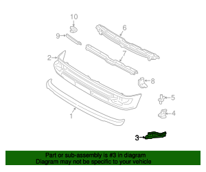 1998-2000 Toyota Tacoma Valance Panel Retainer 52539-35010 | OEM Parts ...
