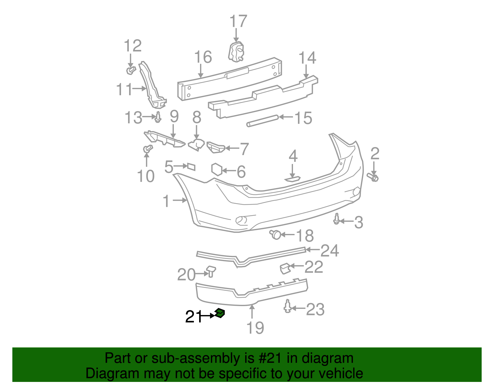 76854-44010 - Rear Spoiler Retainer - 2005-2013 Toyota | Lithia Toyota ...