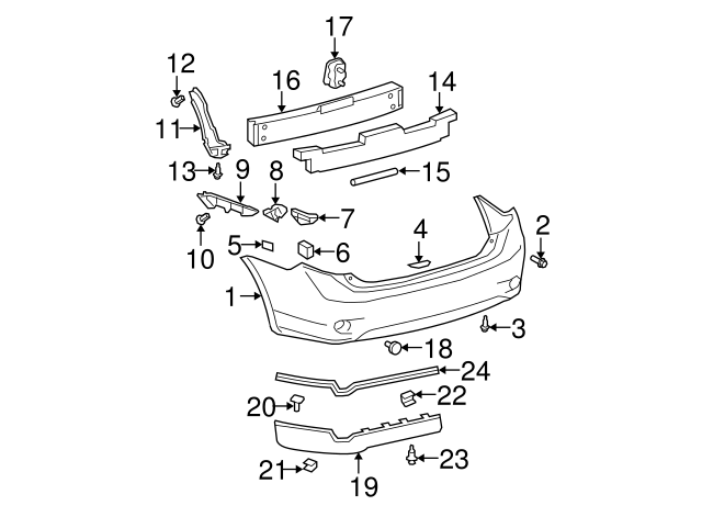 52591-02180 - Side Seal - 2009-2013 Toyota Corolla | OEM Genuine Toyota ...