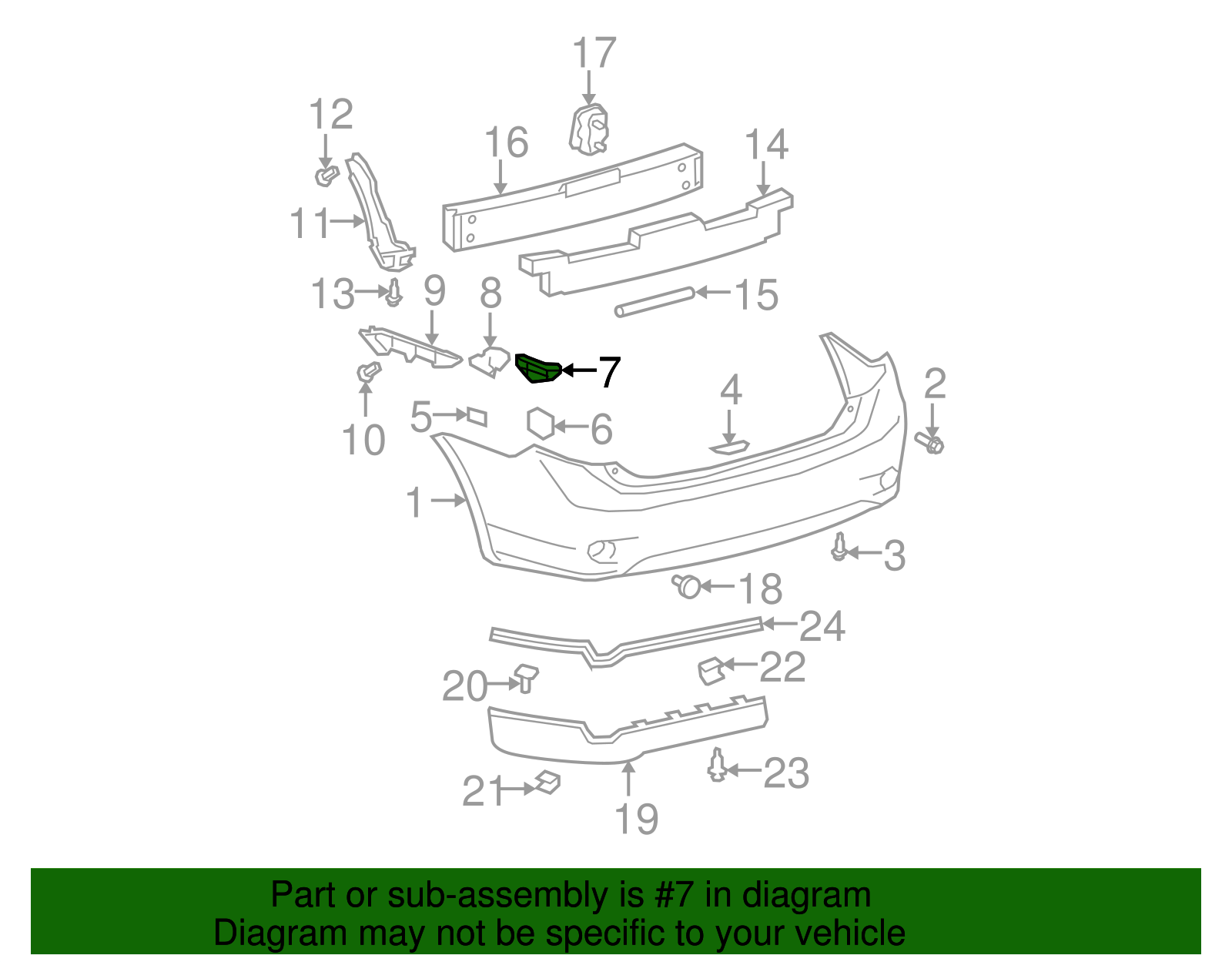 2009-2010 Toyota Corolla Upper Retainer 52562-02080 | Toyota Parts Center