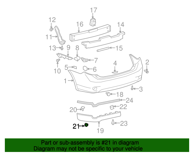 Toyota Rear Spoiler Retainer 76854-44010 | Auto Parts