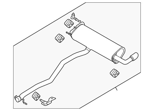 LR056997 - Exhaust Muffler - 2012-2017 Land Rover Range Rover Evoque ...