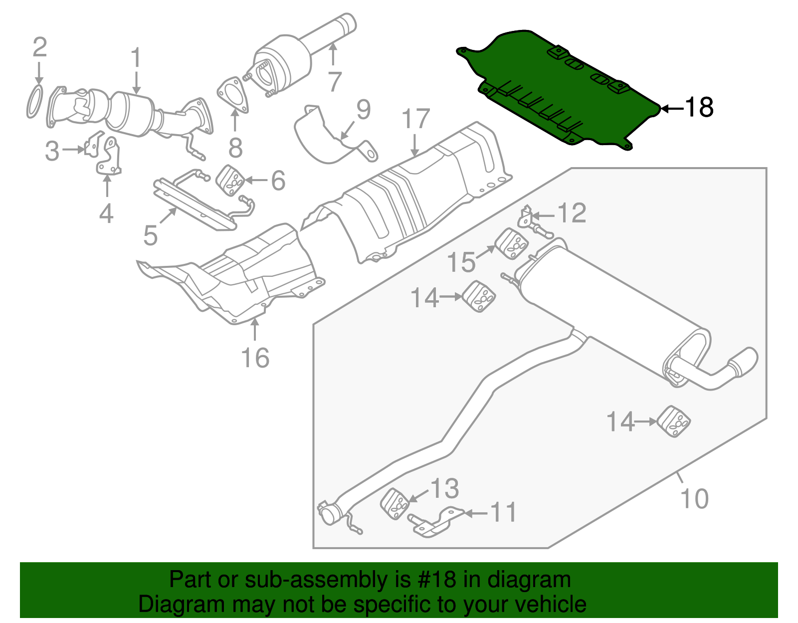 2012-2017 Land Rover Range Rover Evoque Heat Shield LR106457 | OEM ...