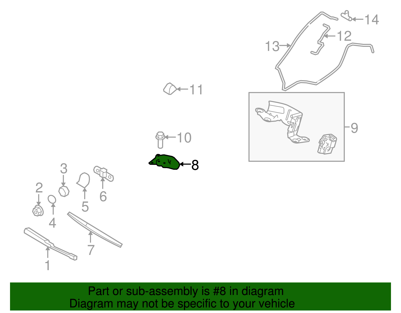 2015-2017 Ford Motorcraft™ Back Glass Wiper Motor WM-829 | QuirkParts