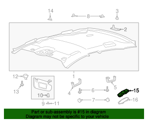 Genuine OEM Ford Part - Dome Lamp DS7Z-13776-BF | Genuine OEM Ford ...