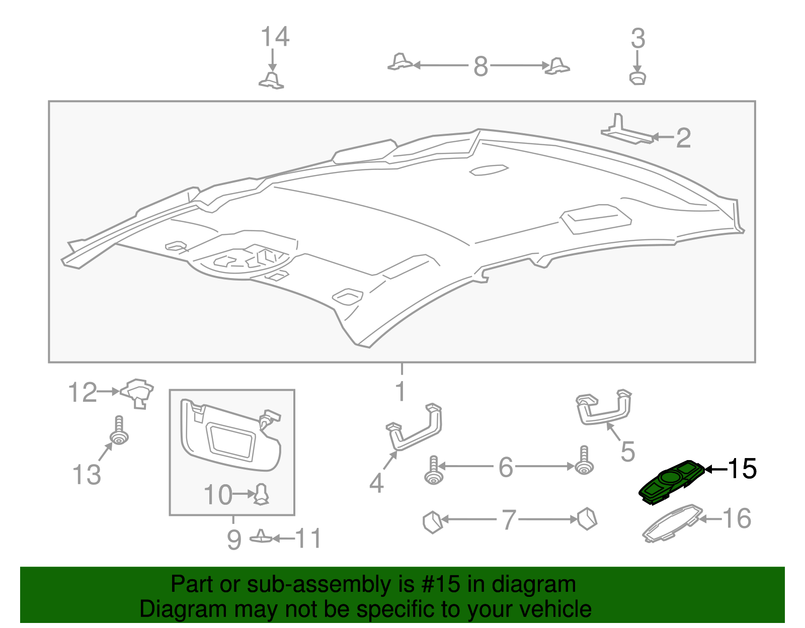 DS7Z-13776-BC - Dome Lamp 2017-2020 Ford | Big 3 Auto Parts