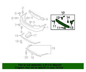 2006-2008 Hyundai Sonata Reinforcement 86630-3K010 | Hyundai Wholesale ...
