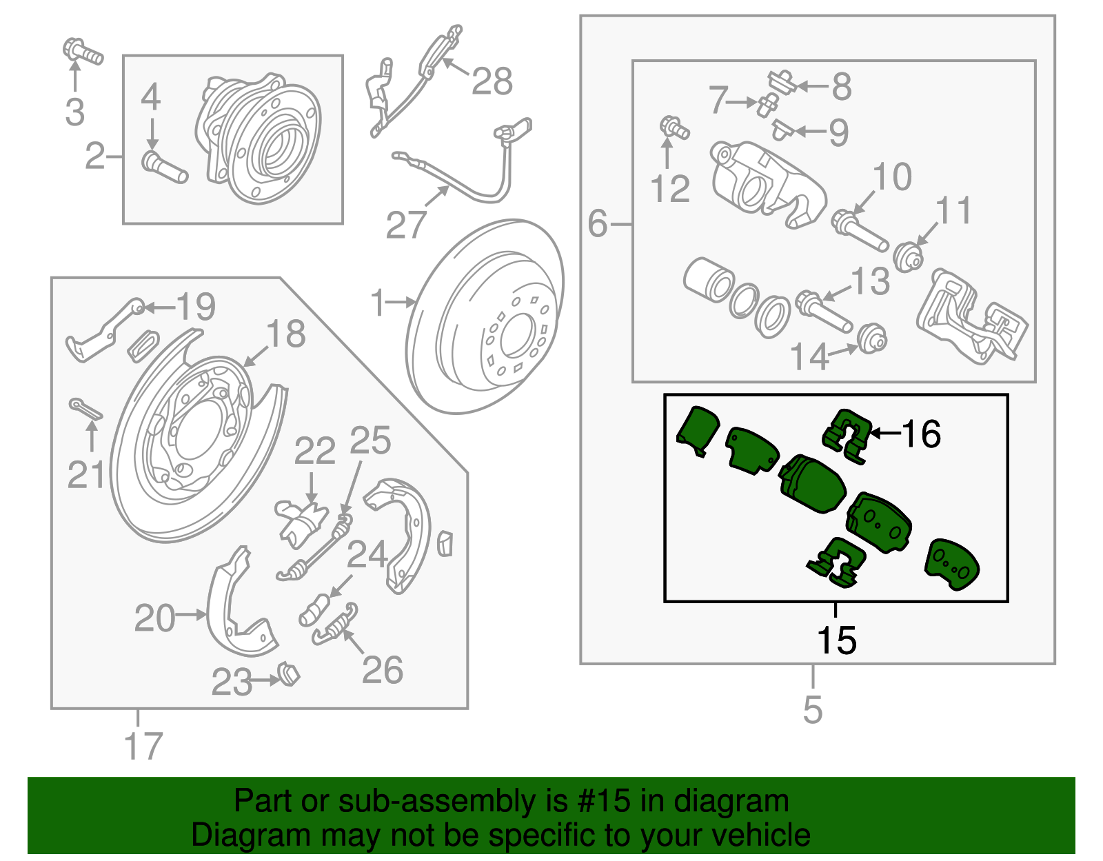 2013-2016 Hyundai Brake Pads 58302-2WA00 | Retail Performance Auto Parts