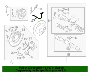 2013-2019 Hyundai Brake Hose 58737-2W000 | OEM Parts Online
