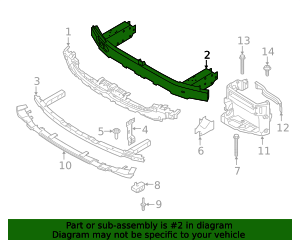 51117498869 - 2020-2022 BMW Impact Bar (51-11-7-498-869) | BMW of South ...