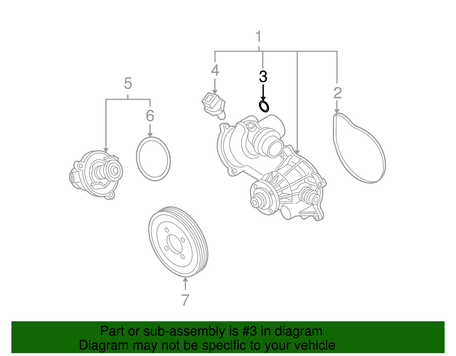 2002-2010 BMW Water Pump Assembly O-Ring 11-51-7-507-717 ...