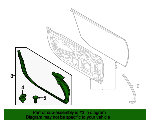 2016-2020 Mazda MX-5 Miata Door Weather-Strip - Driver's Side (LH) N243 ...