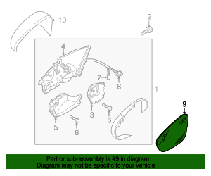 2016-2022 Volkswagen Passat Mirror Glass 561-857-521-T | OEM Parts Online