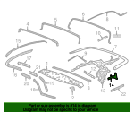 2016-2024 Chevrolet Camaro Folding Top Rear Side Rail Link Trim Cover ...