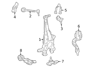 48670-62011 - Suspension Control Arm 2021-2024 Toyota Mirai ...