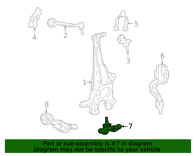 2021-2023 Toyota Mirai Ball Joint 43340-59145 | Toyota Parts Center