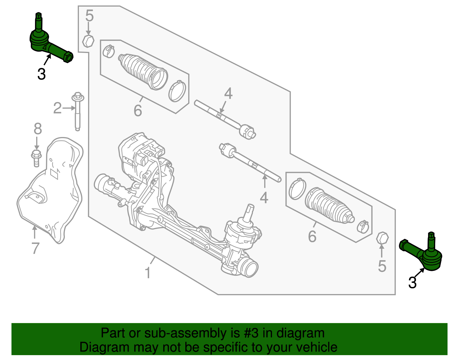 MEF-156 - Motorcraft™ Outer Tie Rod 2011-2019 Ford | Ford Parts Direct