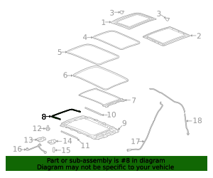 2021-2023 Buick Envision Sunroof Air Deflector 84729109 GM ...
