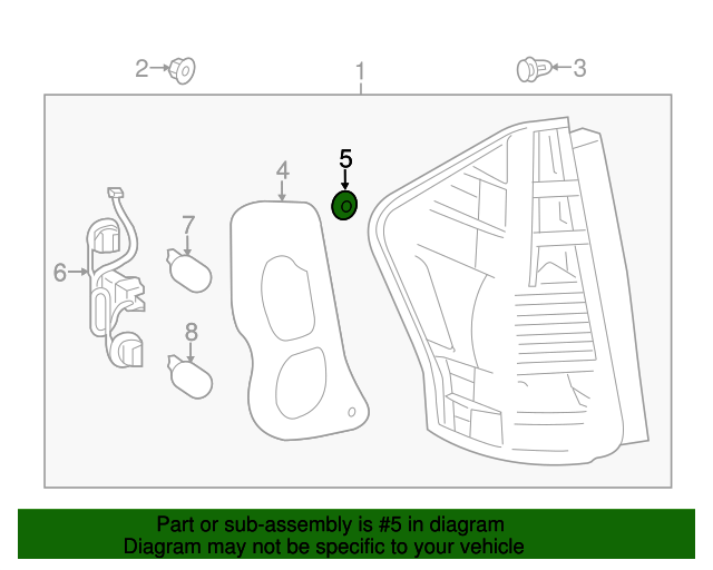 2010-2017 Toyota Tail Lamp Assembly Seal 81554-47110 | Toyota Parts Center