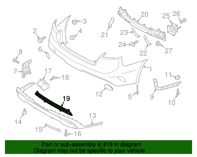 86693-J5300 - Lower Molding 2018-2021 Kia Stinger | Kia.Parts Store