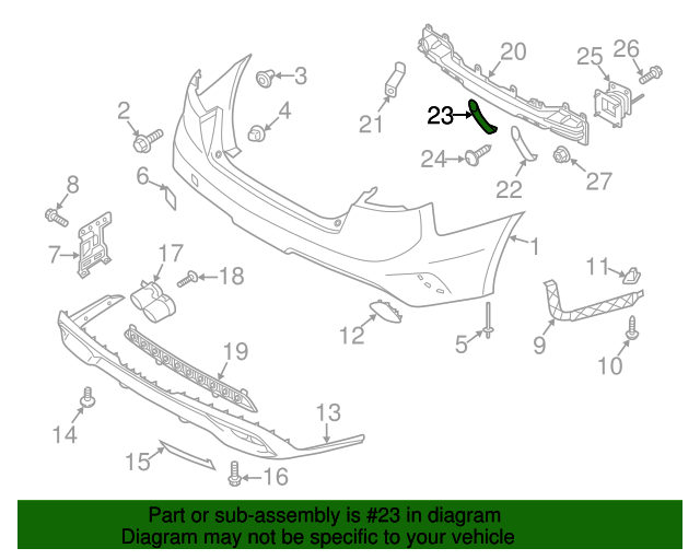 86635-J5000 - Impact Bar Center Bracket 2018-2021 Kia Stinger | Kia ...