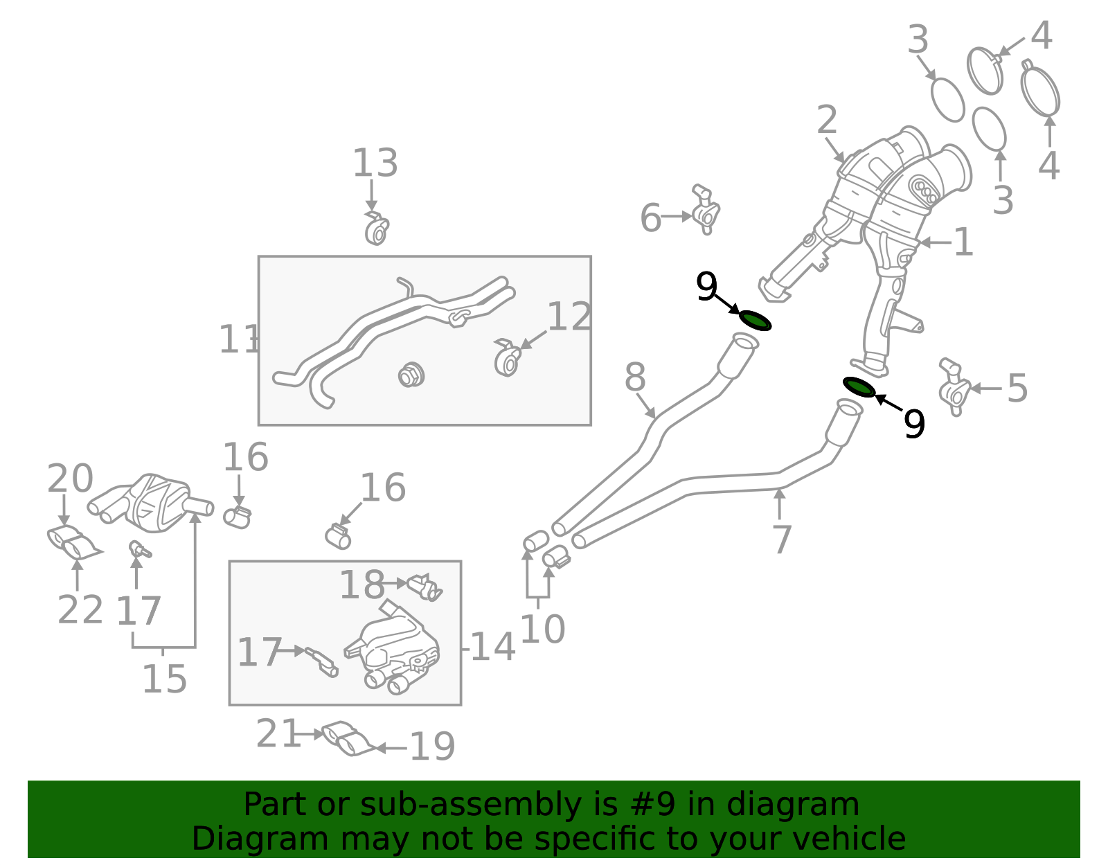 2003-2024 Porsche Front Pipe Seal 955-111-113-10 | Sunset Porsche Parts
