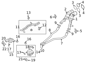 2019-2021 Porsche Macan Exhaust Muffler 95B-253-612-MY ...