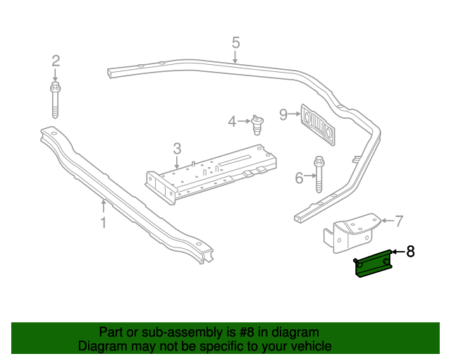 205-610-21-25 - Mount Bracket Reinforcement 2016-2018 Mercedes-Benz ...