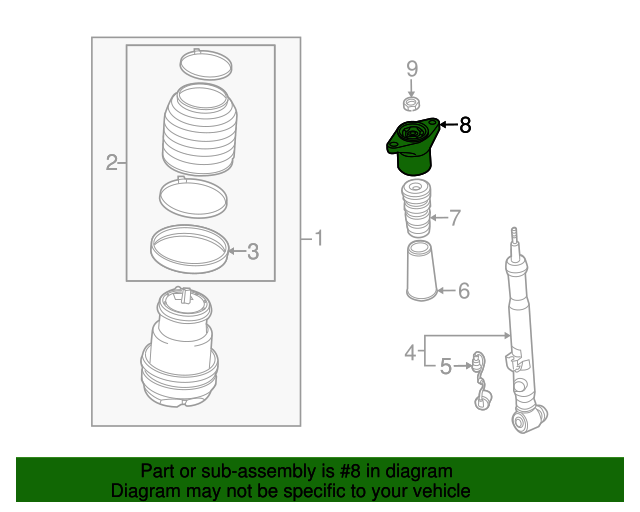 4F0-513-353-D - Shock Mount 2002-2011 Audi | Audi OEM Parts