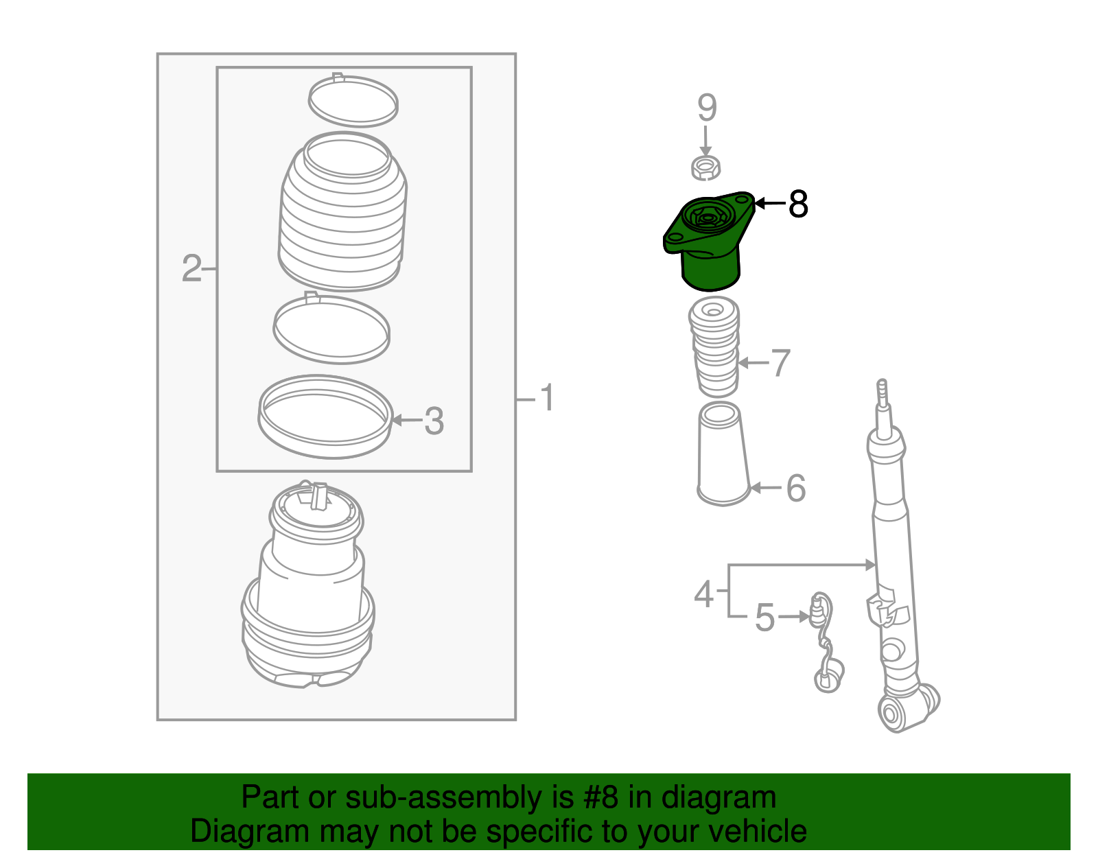 2002-2011 Audi Shock Mount 4F0-513-353-D | Audi OEM Parts Guy