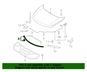 65820-1AA0A - Seal 2009-2014 Nissan Murano | Nissan Parts & Accessories ...