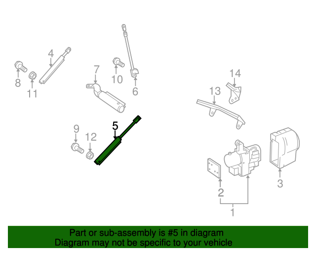 2004-2017 Mercedes-Benz Hydraulic Cylinder 209-800-07-72-64 | Mercedes ...