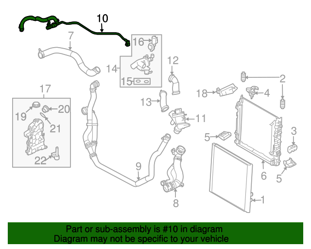 2010-2012 Land Rover Range Rover Overflow Hose LR011462 | OEM Parts Online