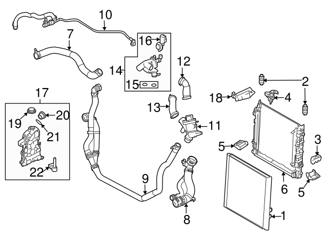 LR011360 - Upper Hose - 2010-2012 Land Rover Range Rover ...