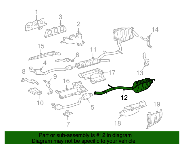 207-490-40-21-64 - Muffler & Pipe 2011 Mercedes-Benz E 350 | Mercedes ...