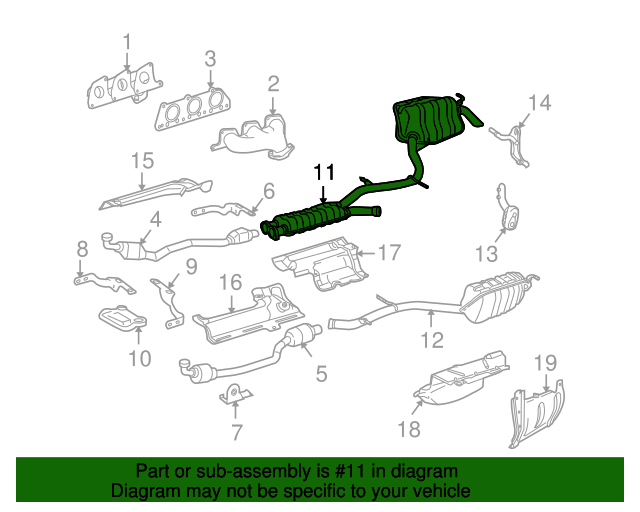 207-490-39-21 - Muffler & Pipe 2011 Mercedes-Benz E 350 | Mercedes-Benz ...