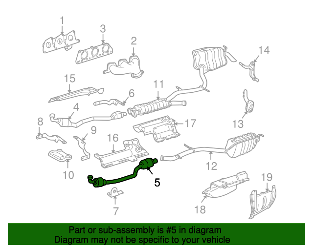 204-490-13-20-64 - Front Pipe 2010-2011 Mercedes-Benz E 350 | Mercedes ...