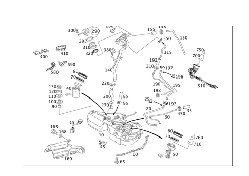 Fuel Tank with Detachable Parts for 2007 Mercedes-Benz E350 | Mercedes ...