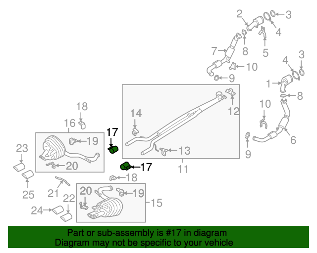 2010-2024 Porsche Rear Muffler Clamp PAB-111-220-A | Sunset Porsche Parts