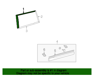 2008-2013 Toyota Highlander Black Out Tape 75923-0E030 | OEM Vehicle Parts