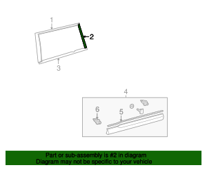 75926-0E020 - Black Out Tape - 2008-2013 Toyota Highlander | OEM ...