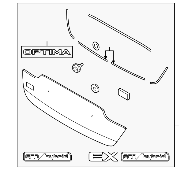 2014-2016 Kia Optima Molding Assembly 87370-2T700-DS | TascaParts.com