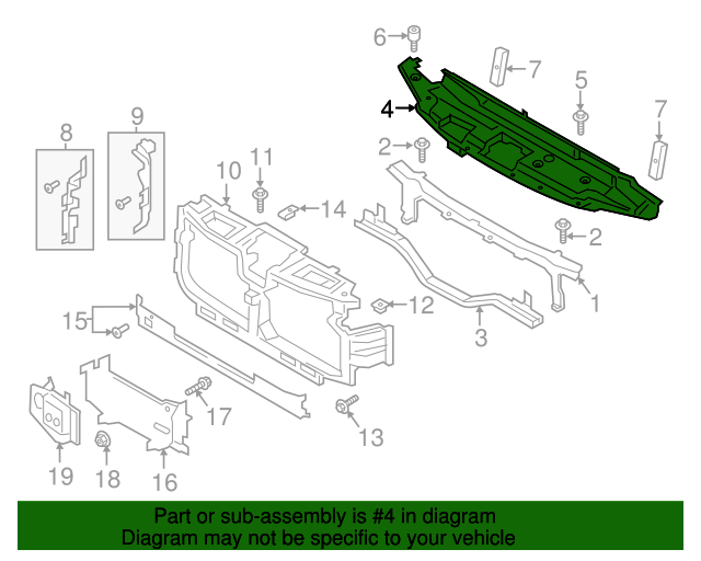 2017-2019 Ford Sight Shield HC3Z-19E525-F | QuirkParts