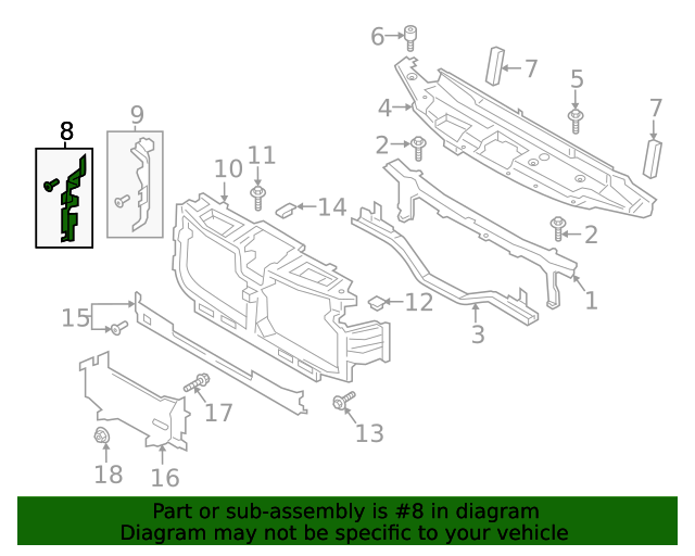 2020 Ford Air Deflector lc3z8310h | TascaParts.com