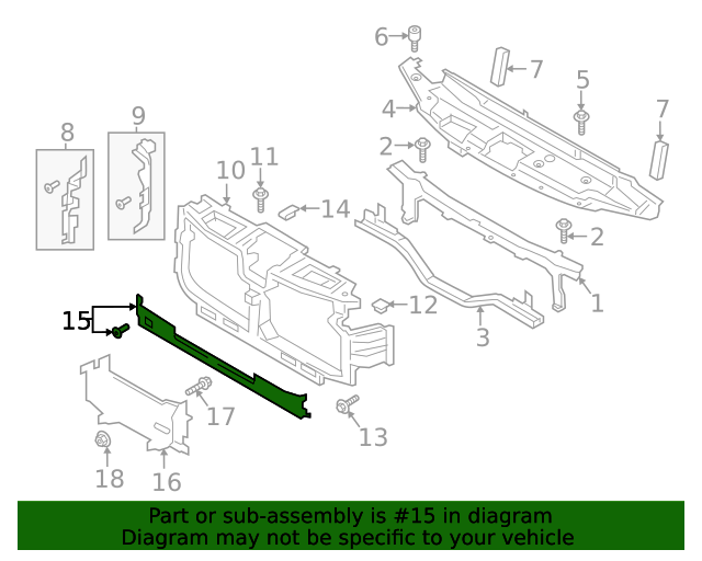 2020-2024 Ford Lower Deflector lc3z8310e | TascaParts.com