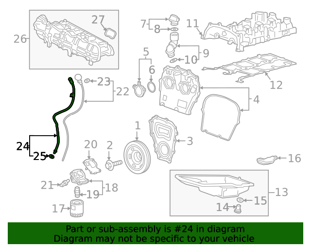 2019-2021 GM Engine Oil Dipstick Tube 12663777 | GMPartsDirect.com