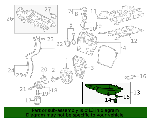 2023-2024 GM Oil Pan 12732388 | OEM Parts Online