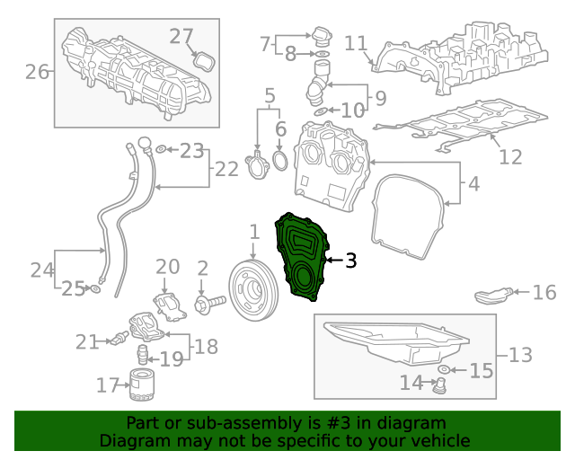 2020 GM Front Cover 12707674 | QuirkParts