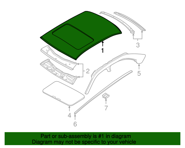 Genuine BMW 41-31-8-204-880 | Roof Panel | FREE Shipping on Most Orders ...