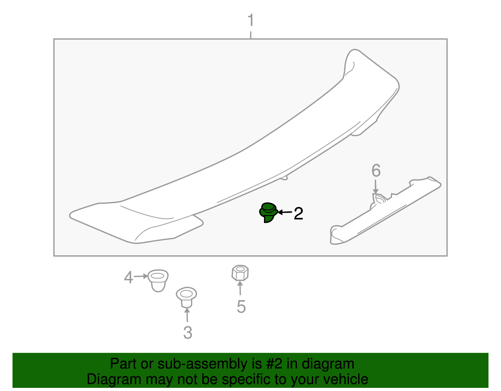 2009-2024 Nissan GT-R Spoiler Assembly Clip 96048-JF00A | Boro Nissan Parts